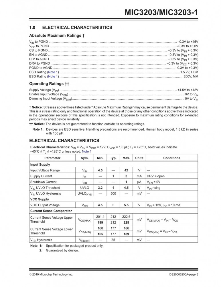 MIC3203 datasheet page 3