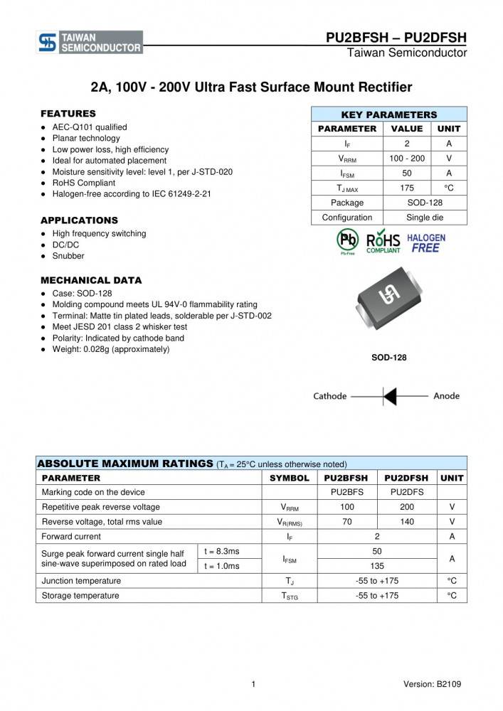 PU2DFSH technical document page 1