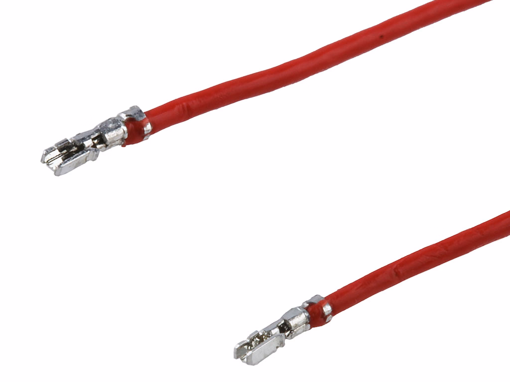 Pre-Crimped Lead OneBlade Female-to-Female, 1.00µm Tin (Sn) Plating, 300.00mm Length, 28 AWG, Black