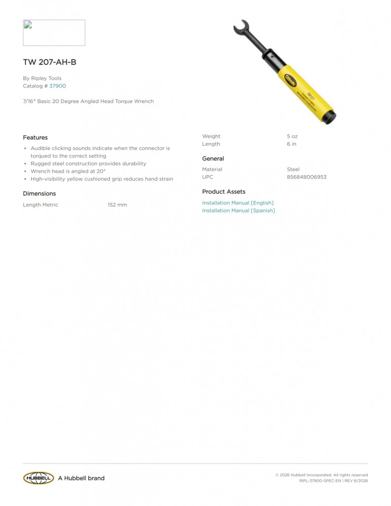 Burndy 37900 product document image