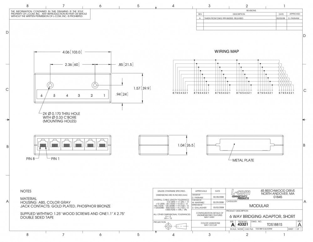 TDS1881S technical document page