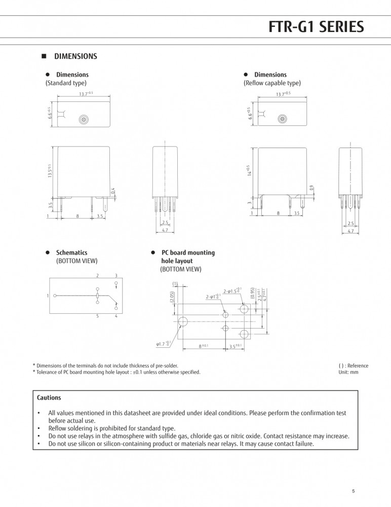 FTR-G1 datasheet page 5