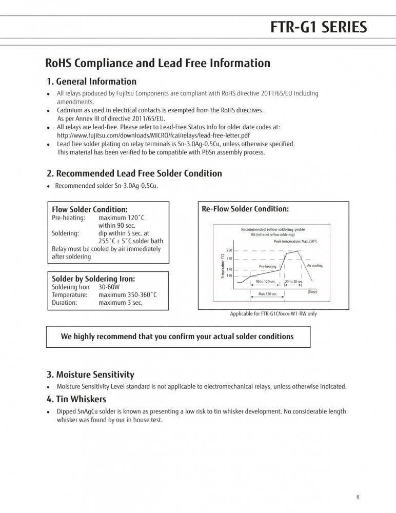 FTR-G1 datasheet page 6