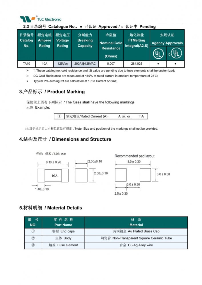 TA10 datasheet page 3