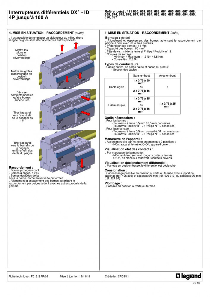 Legrand DX3 residual current device document, page 2