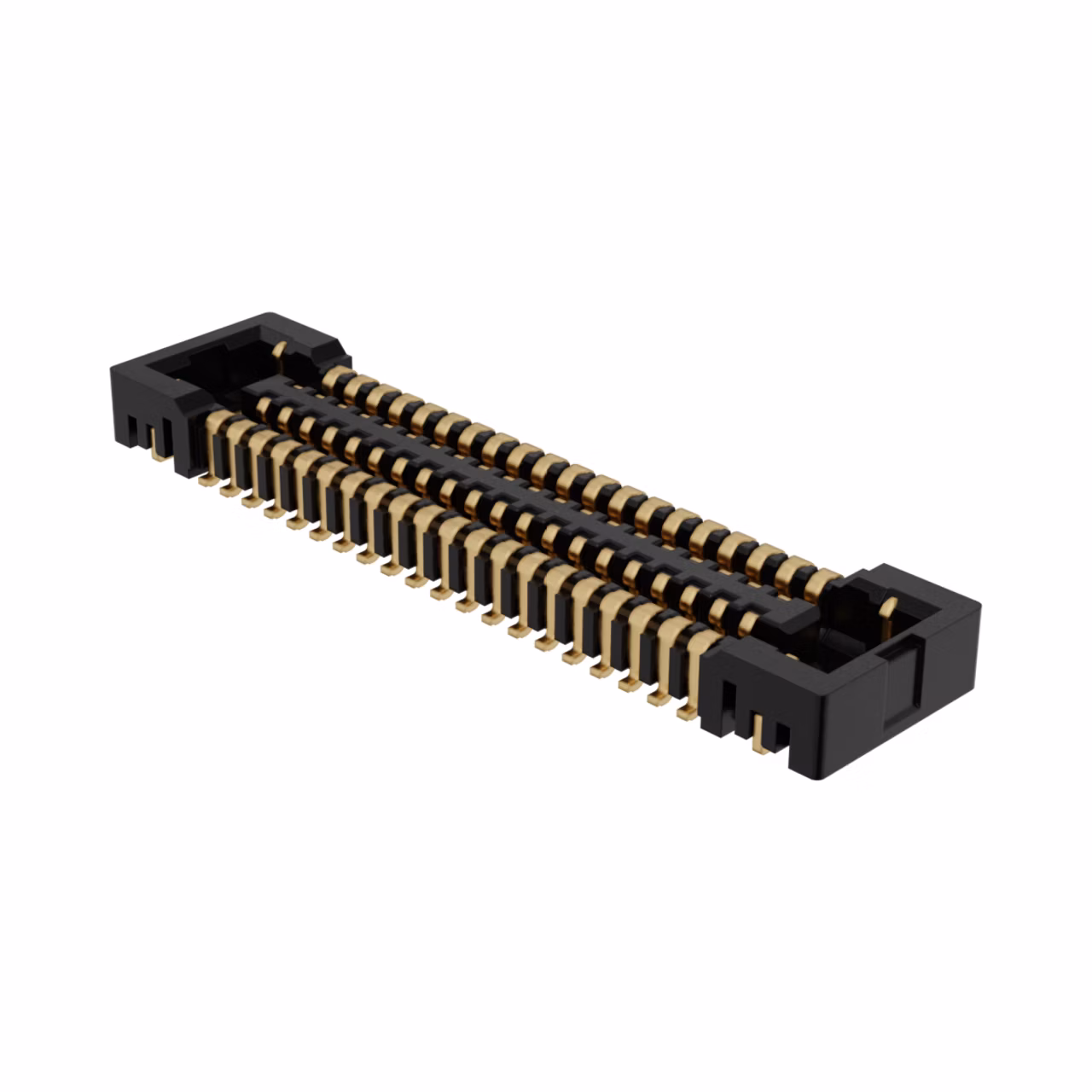 SlimStack Board-to-Board Receptacle, 0.40mm Pitch, Surface Mount, Dual Row, Vertical, 1.00mm Stacking Height, with Solder Tabs, 40 Circuits for sale