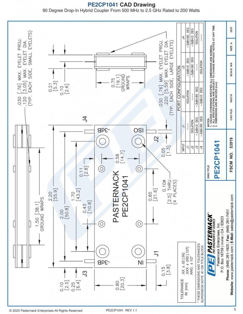 PE2CP1041 datasheet page 5