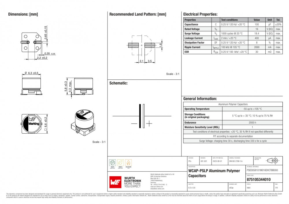 875105344010 technical document page 1
