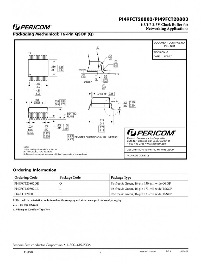 PI49FCT20802LEX datasheet page 7
