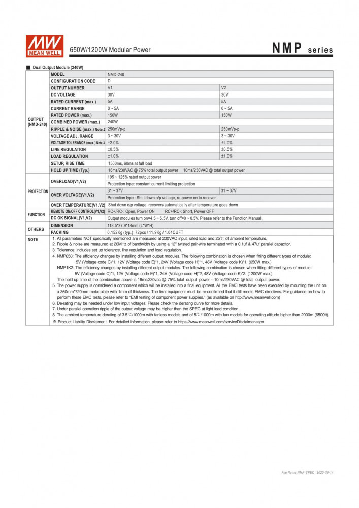 NMS-240 technical document page 6