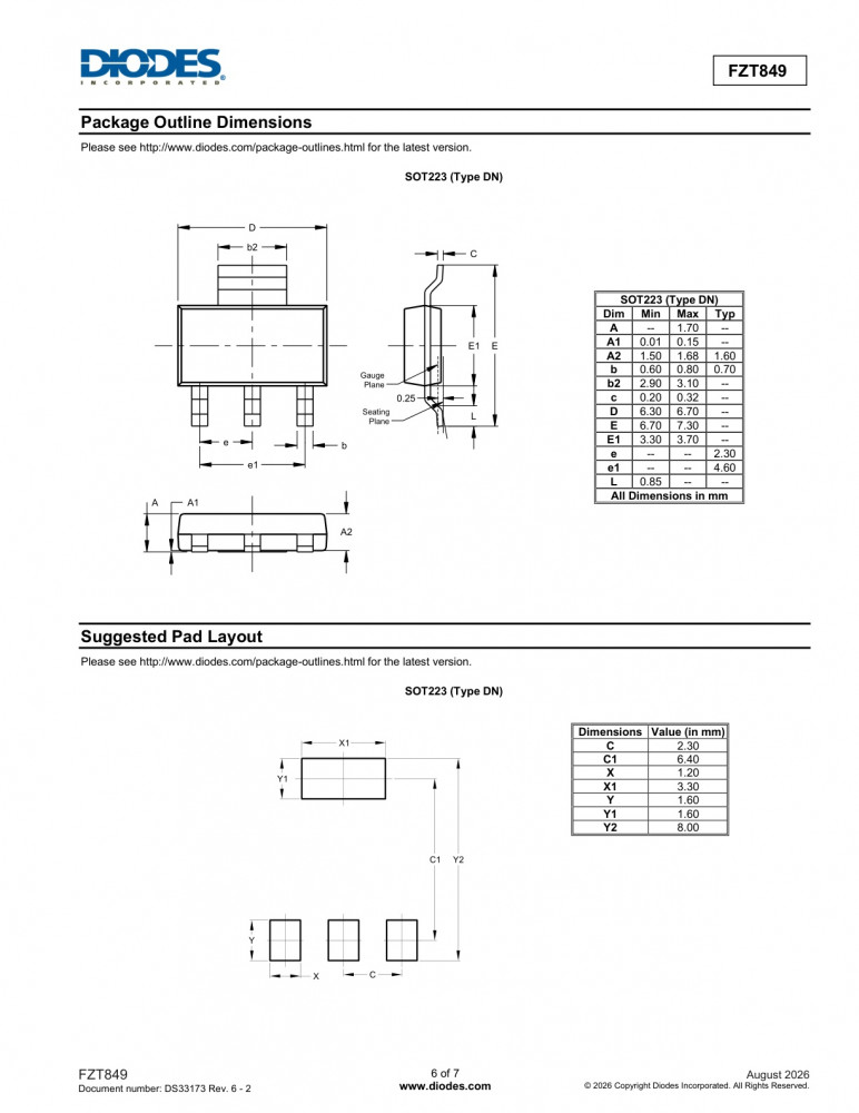 FZT849TA datasheet page 6