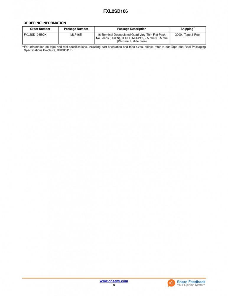 FXL2SD106 datasheet page 8