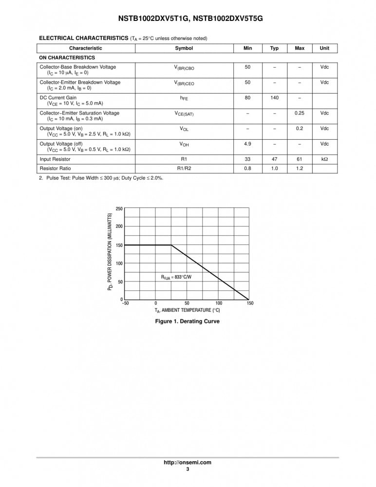 NSTB1002DXV5T1G datasheet page 3
