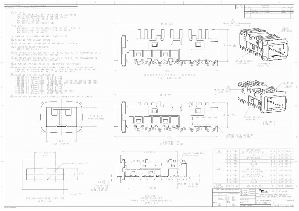 TE Connectivity 2057085-4 technical document page 1
