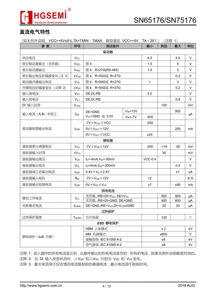 SN75176N datasheet page 4