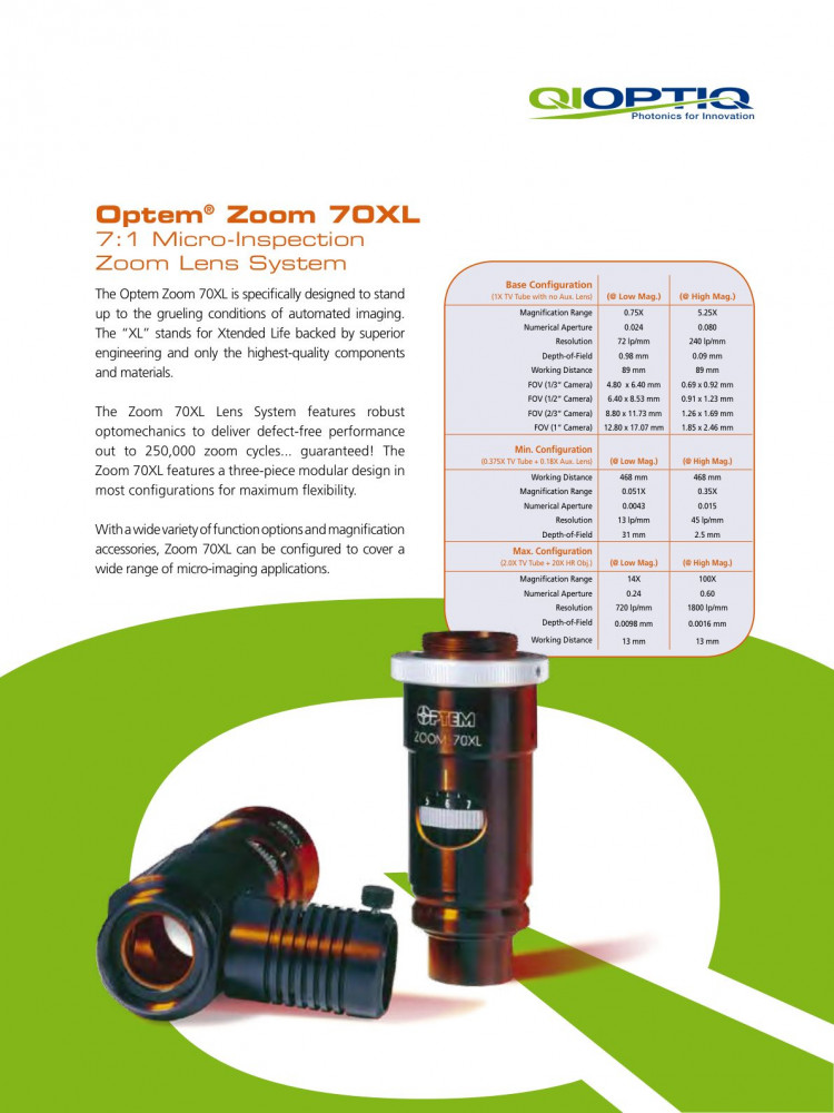 Optem Zoom 70XL document page 1