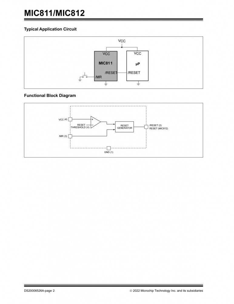 MIC811 technical document page 2