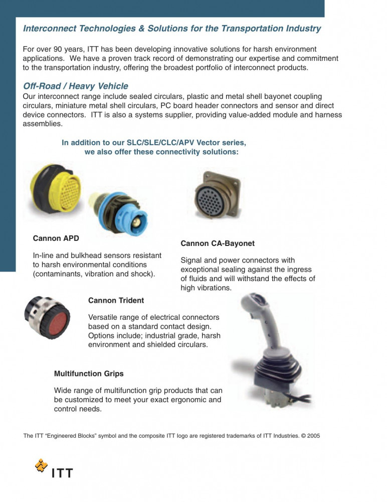 ITT CANNON SLC Vector document page 2