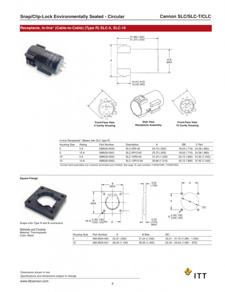 ITT CANNON SLC Vector document page 9