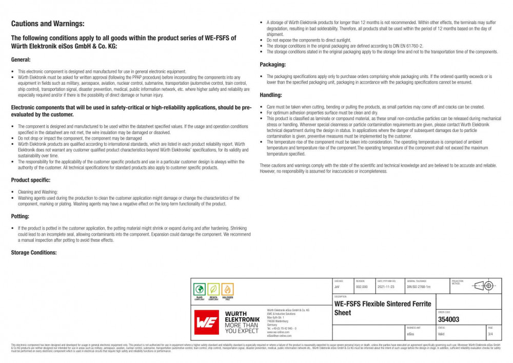 354003 datasheet page 3