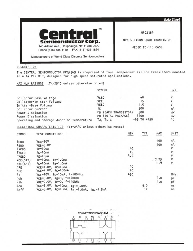 MPQ2369 datasheet page 1