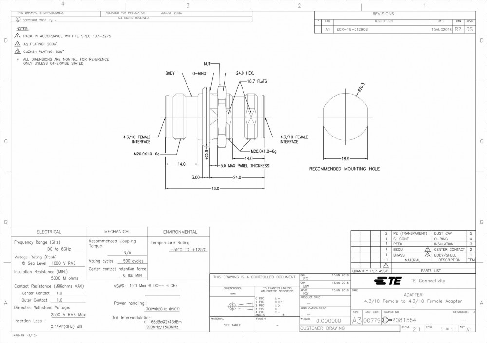 TE Connectivity 2081554-1 technical drawing preview