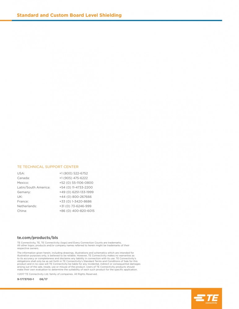 TE Connectivity BLS document page 6