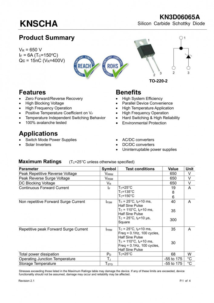 KN3D06065A datasheet page 1