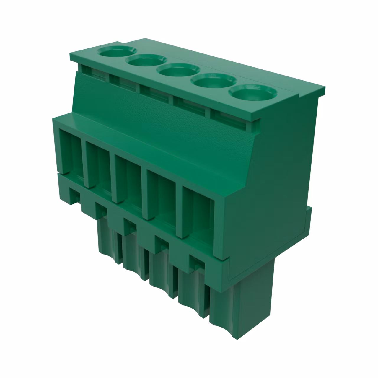 3.50mm Pitch Eurostyle Vertical Plug, with Reverse Imprinting, Rear Wire  Entry, Green Housing, 5 Circuits for sale