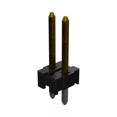 KK 396 Breakaway Header, Vertical, 2 Circuits, 0.50µm Gold (Au) Selective Plating, Pin Length 20.85mm (.821
