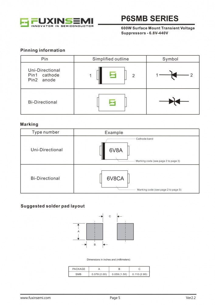 P6SMB36A datasheet page 5