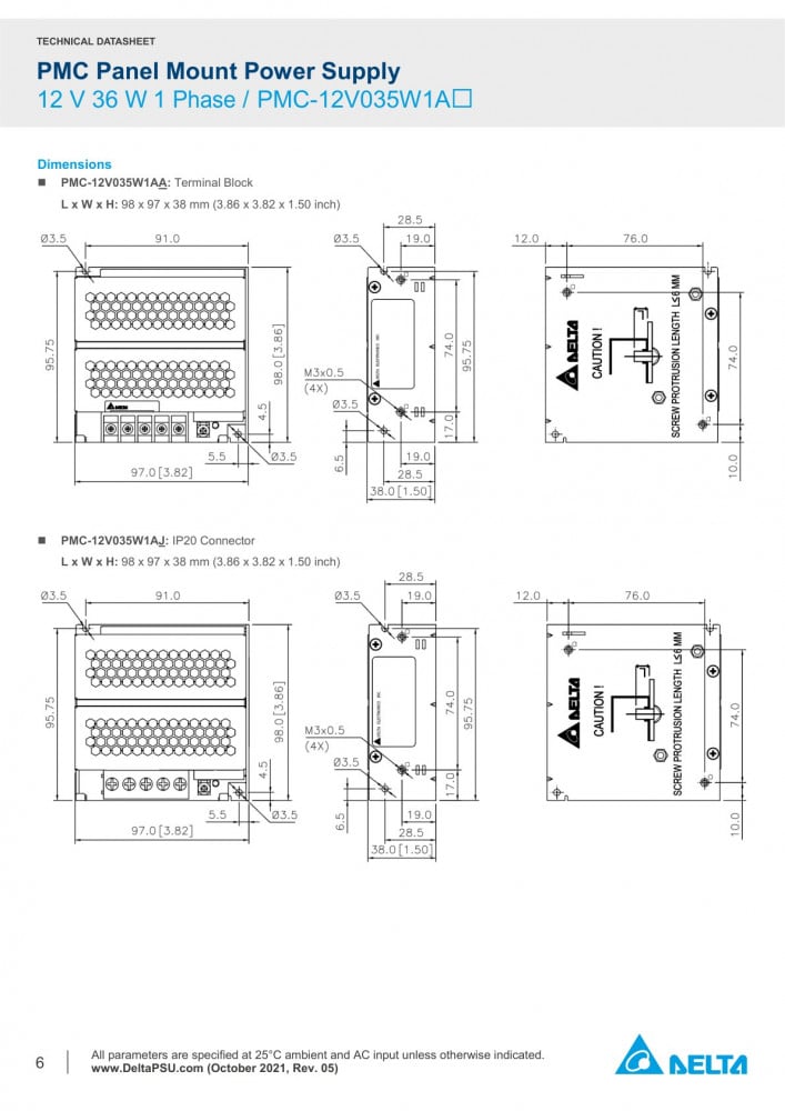 PMC-12V035W1AA datasheet page 6