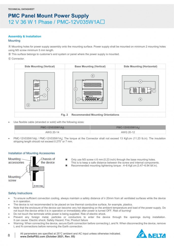 PMC-12V035W1AA datasheet page 8