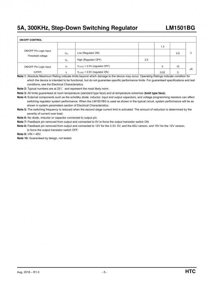 LM1501BGR-ADJ datasheet page 5