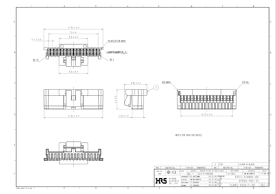 HRS DF50A-16S-1C Rectangular Connector Housing for sale