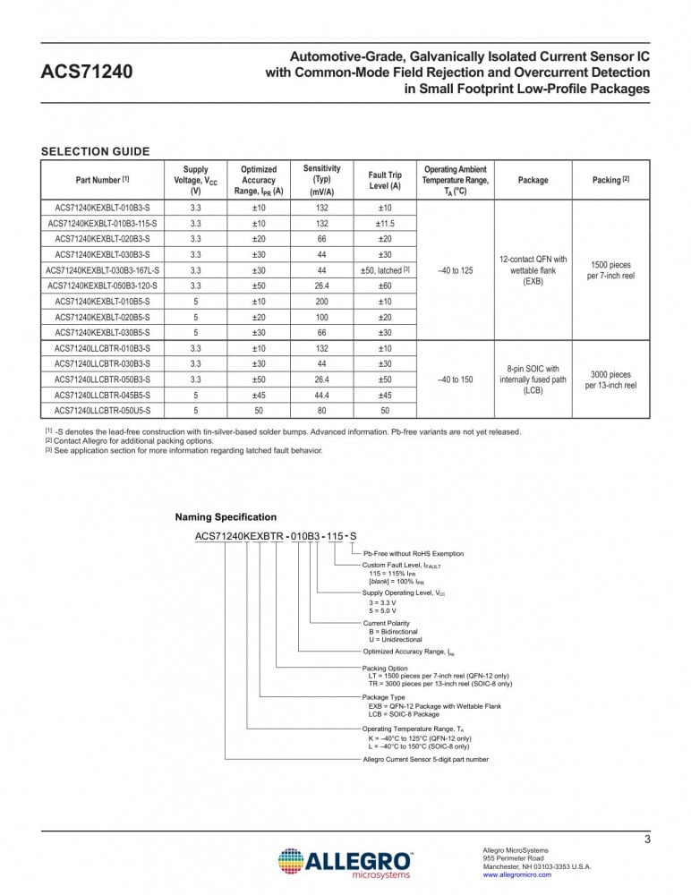 ACS71240 datasheet page 3