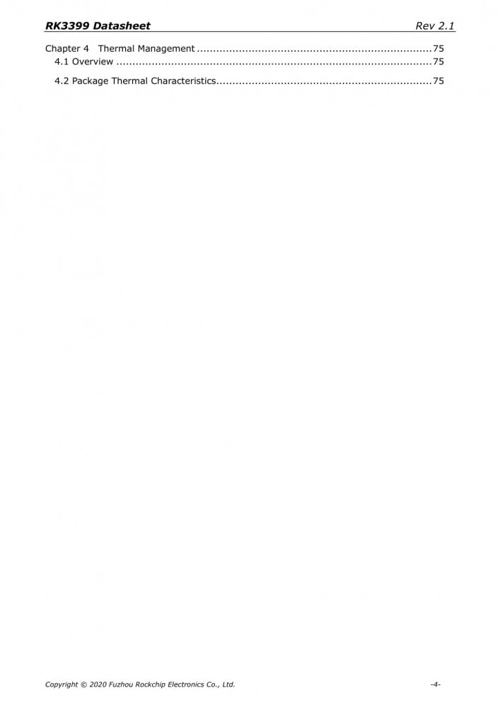 RK3399 datasheet page 4