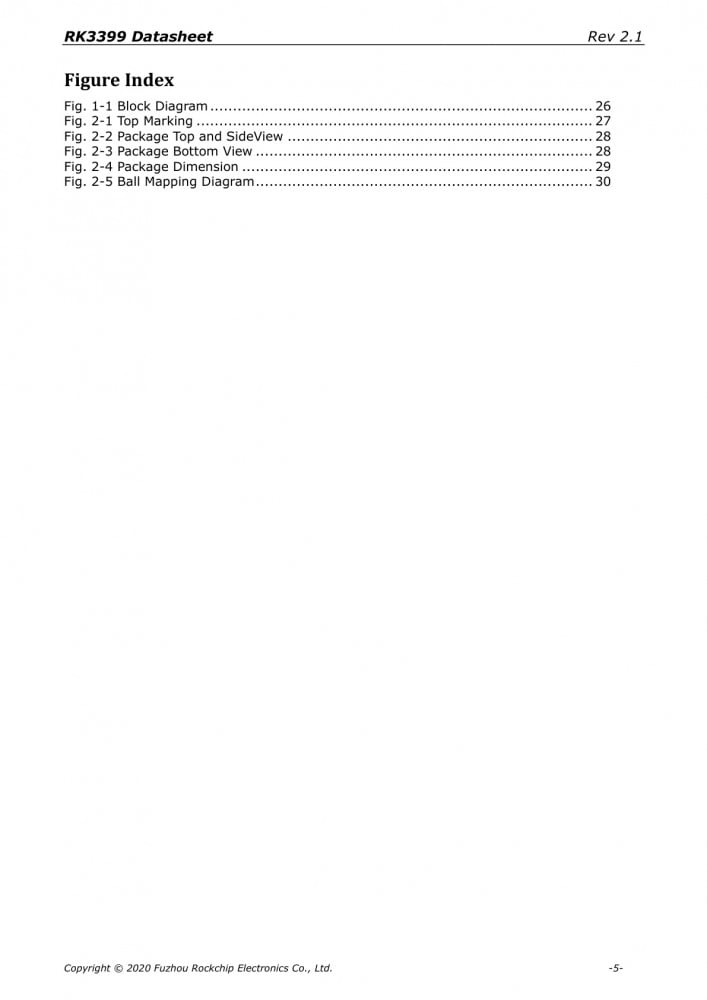 RK3399 datasheet page 5