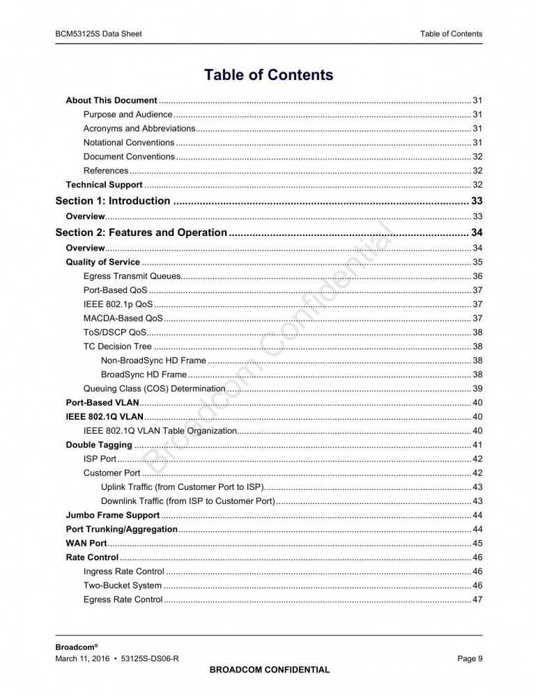 BCM53125S datasheet page 9