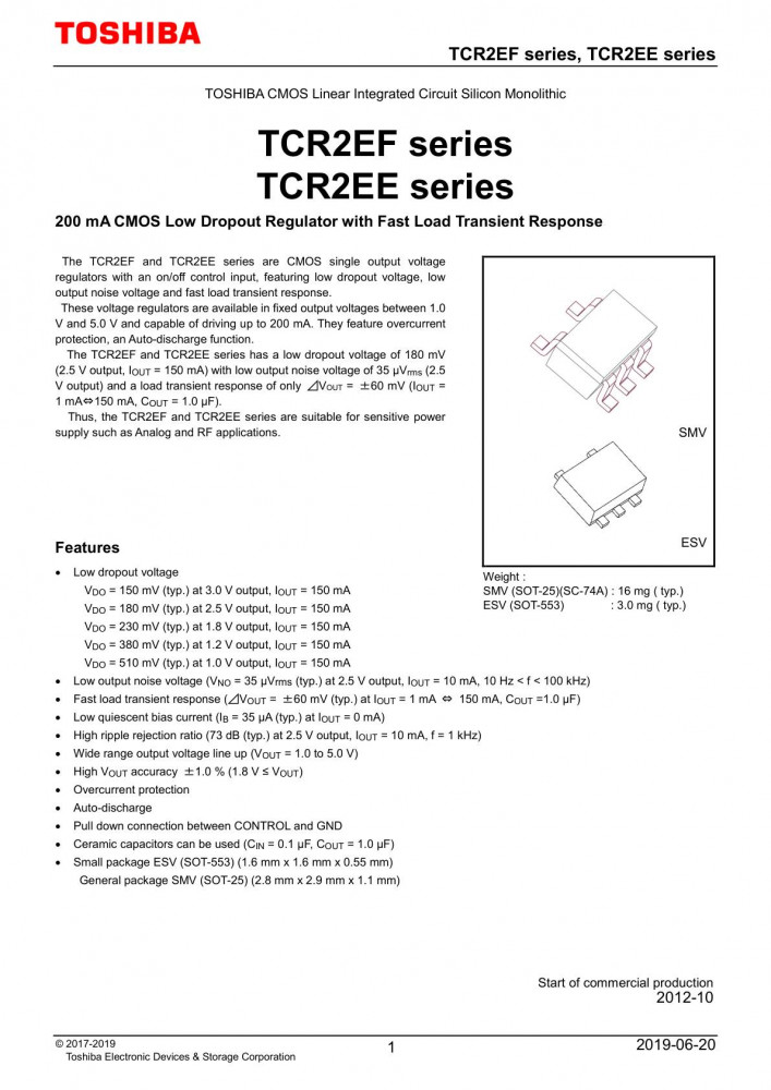 TCR2EF33 datasheet page 1
