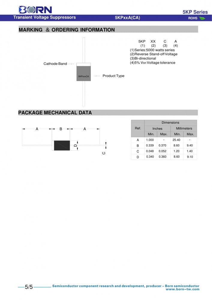 BORN 5KP series datasheet page 5