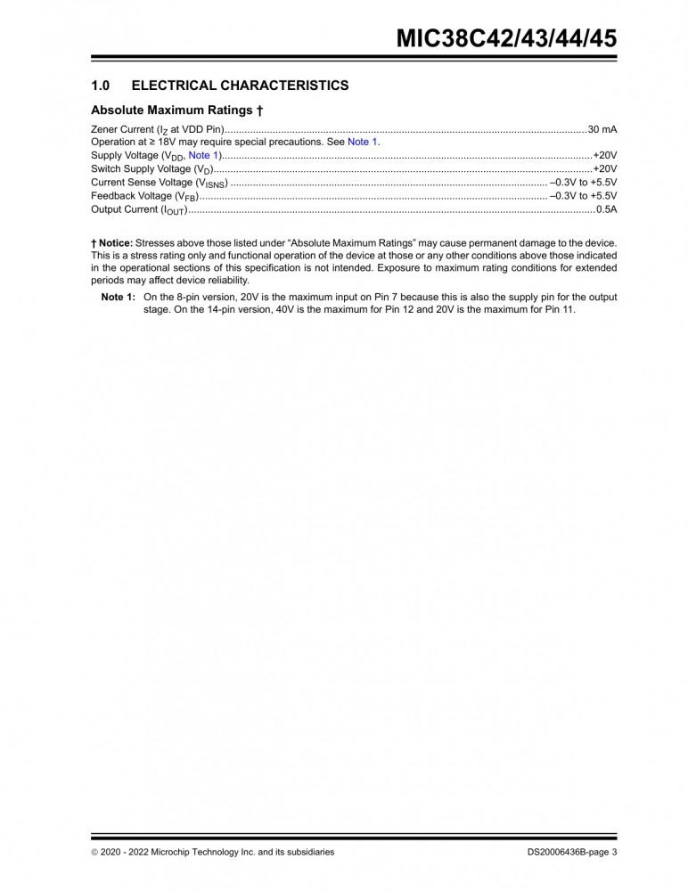 MIC38C45 technical document page 3