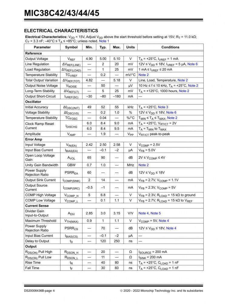 MIC38C45 technical document page 4