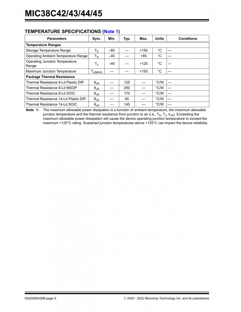 MIC38C45 technical document page 6