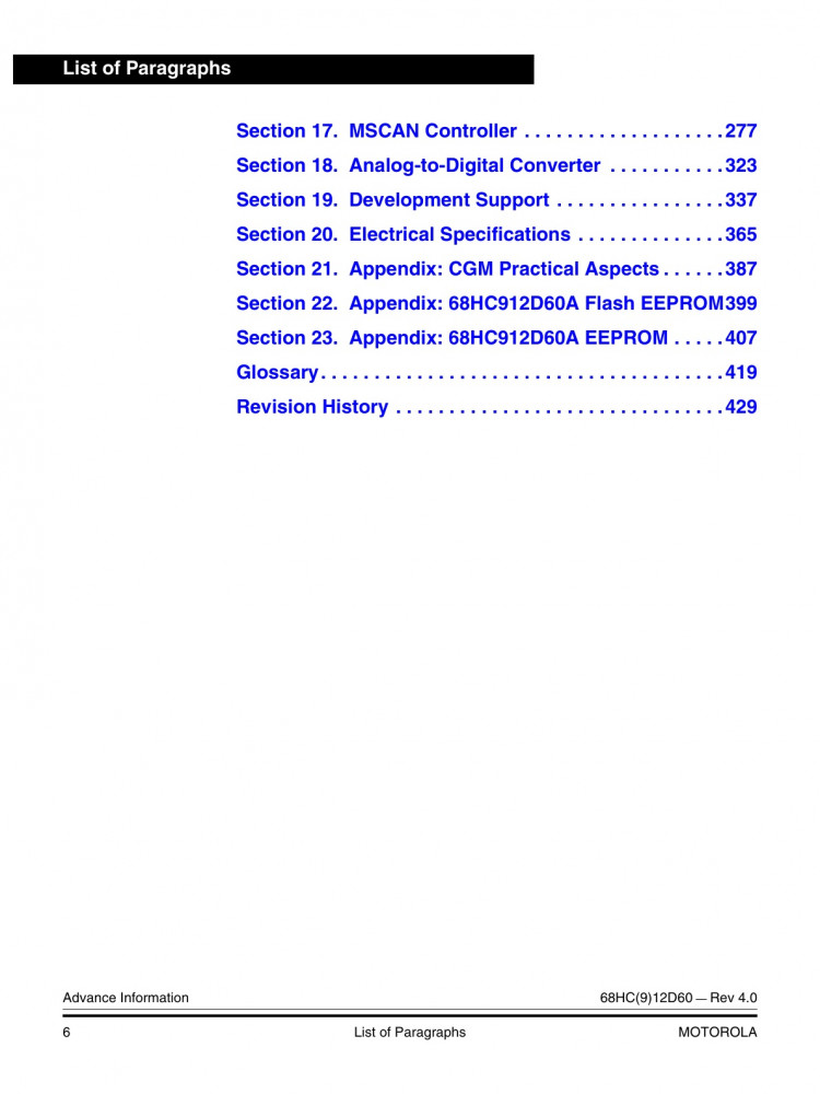 MC912D60PCPV datasheet page 6