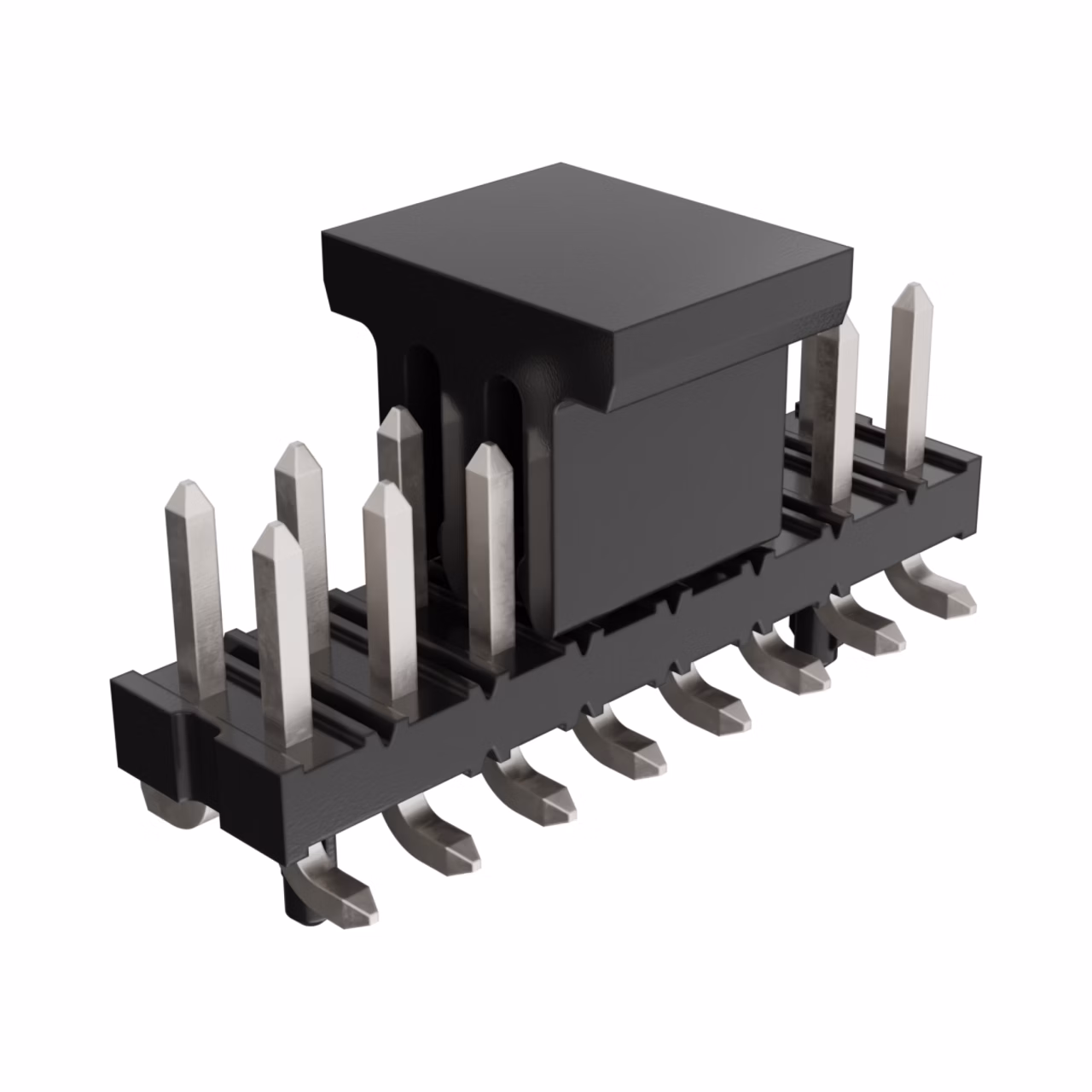Milli-Grid Header, Vertical, Surface Mount, 50 Circuits, 2.50µm Tin (Sn) Plating, Mating Pin Length 3.20mm, with Cap and Pegs, Tape and Reel, Lead-Free