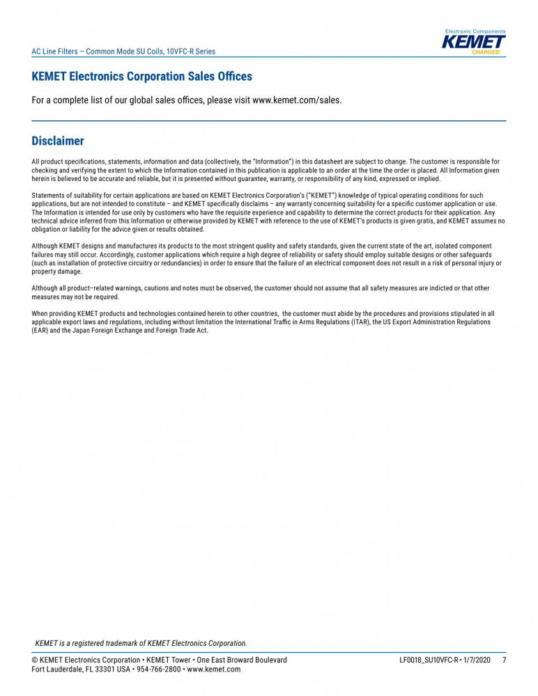 KEMET SU series datasheet page 7