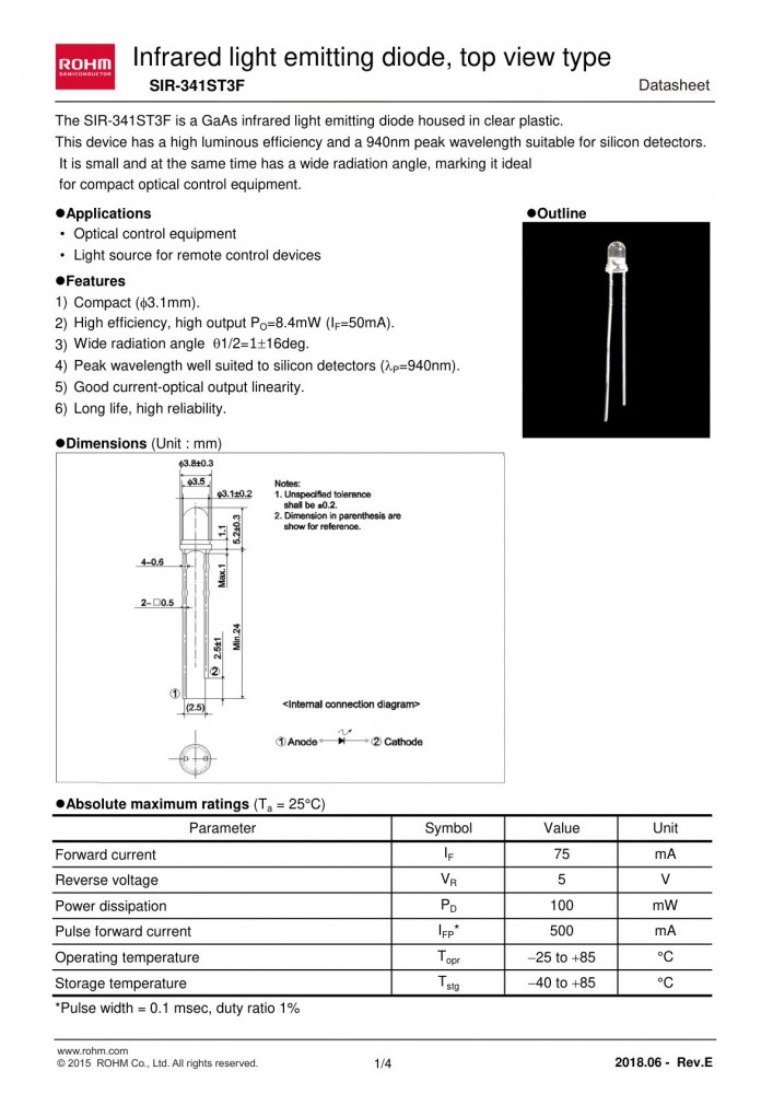 SIR-341ST3F technical document page 1