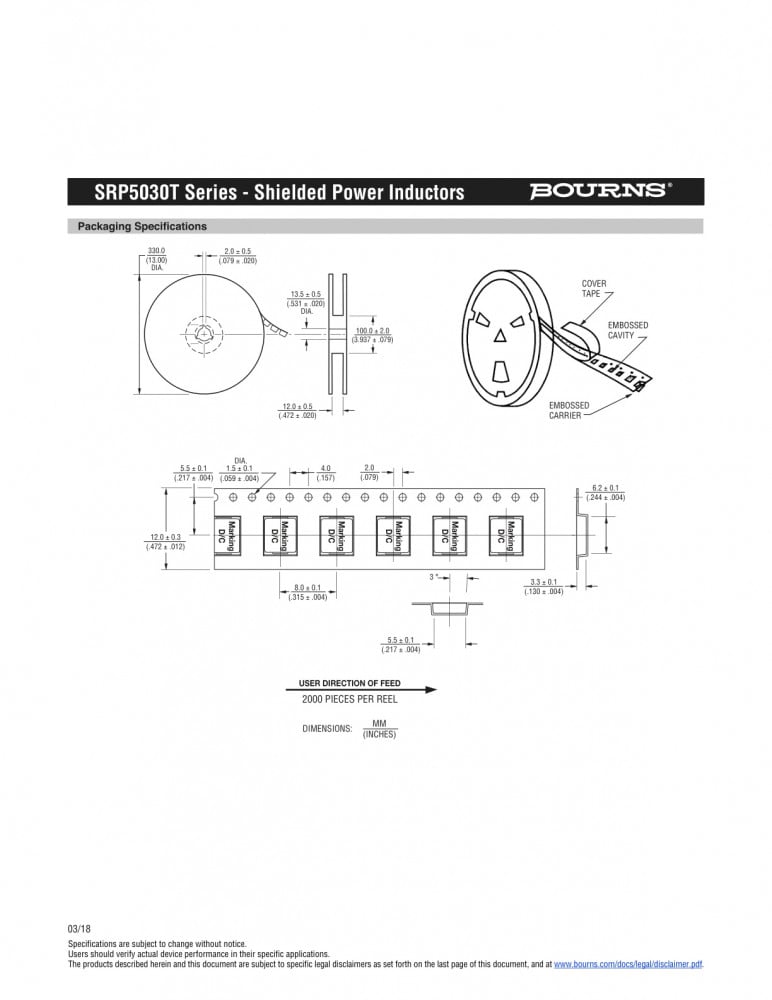 BOURNS SRP5030T datasheet page 3