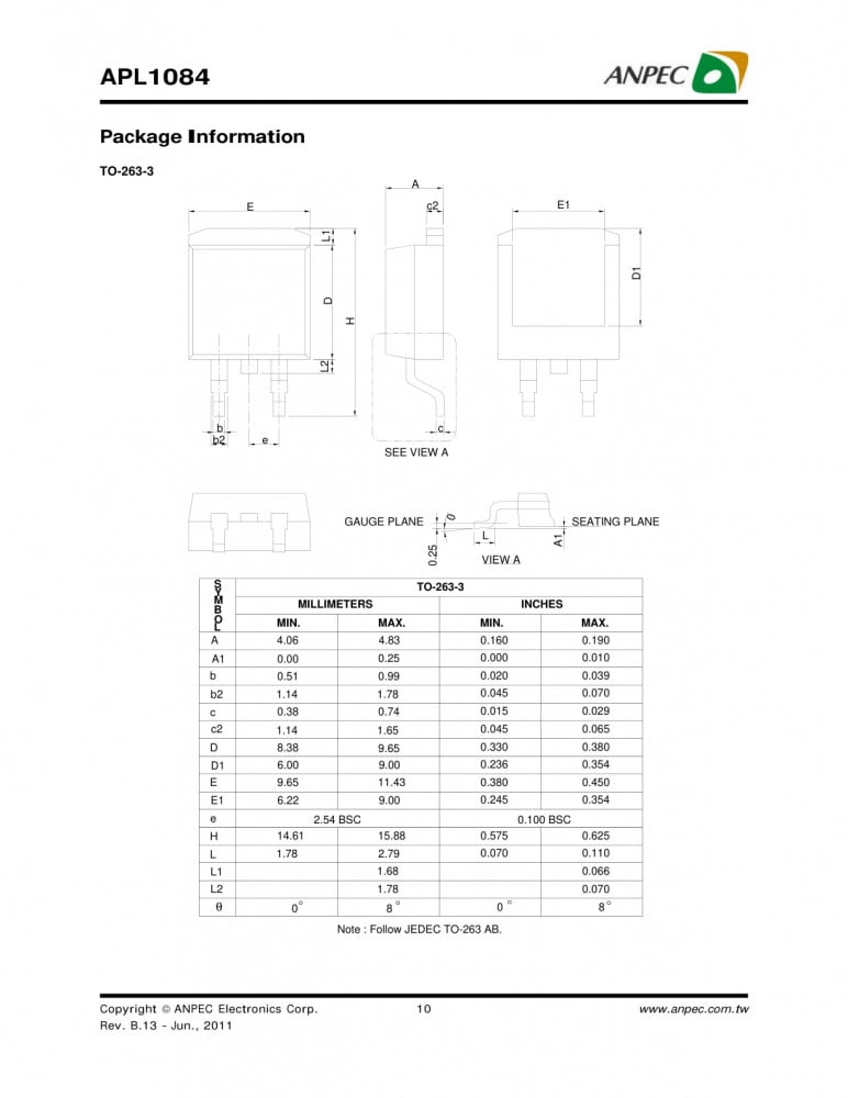 APL1084 datasheet page 10